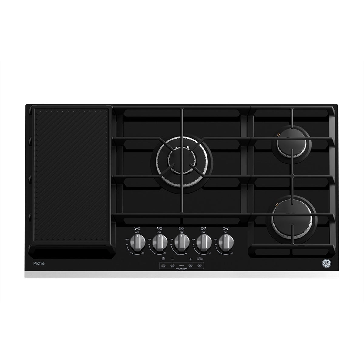 Gas hob 90 cm | Glass - PGP95KBG0 - GE Profile – Arquitec Group