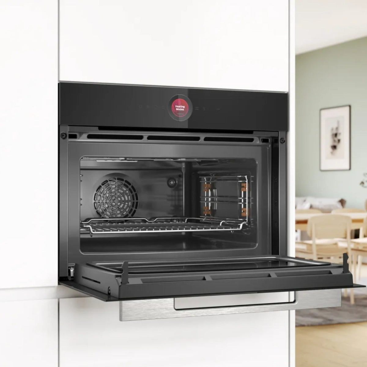 Bosch 60 cm Oven Tower | Series 8 Black - Electric Oven HBG7241B1 + Co ...