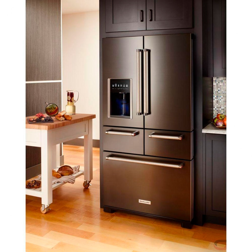 Kitchenaid black refrigerator store